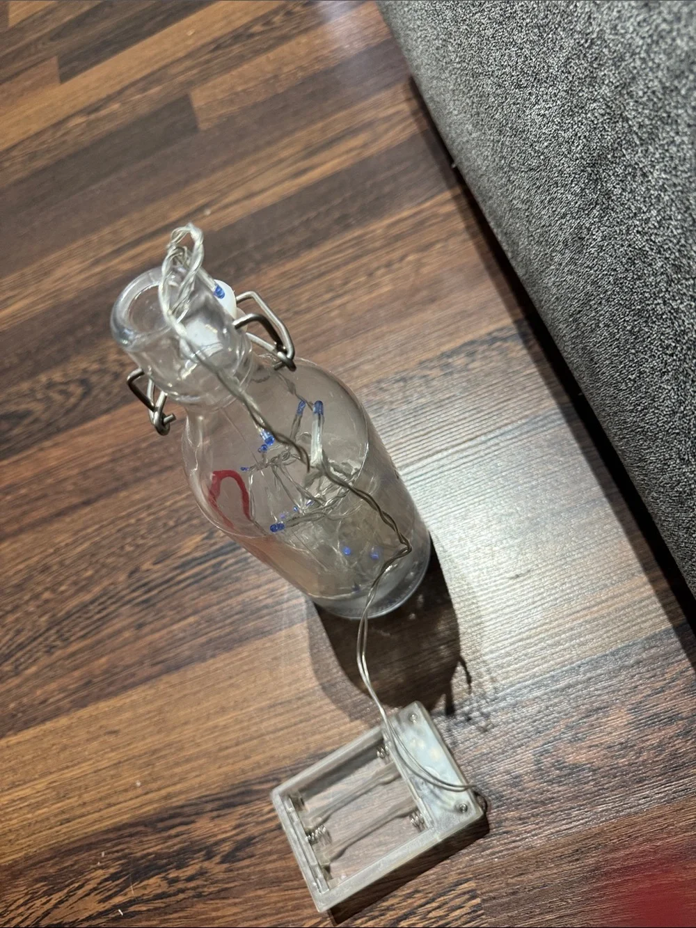 IKEA | Accents | Ikea Clear Glass Bottle Lantern With Red Heart | Poshmark